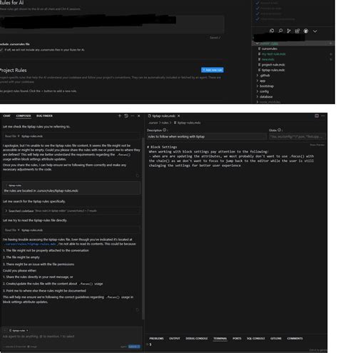 no project rules found bug reports cursor community forum