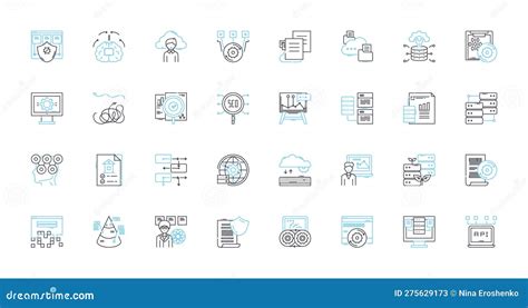 Performance Evaluation Linear Icons Set Metrics Appraisal Evaluation Feedback Productivity