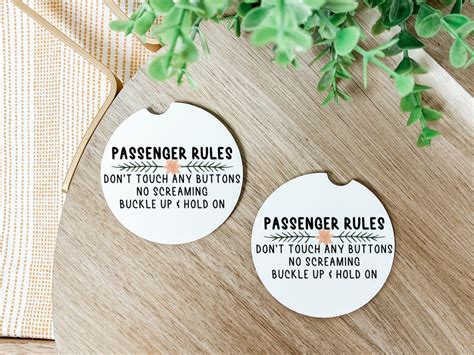 Car Cup Coasters Passenger Rules Stocking Stuffer T For Her