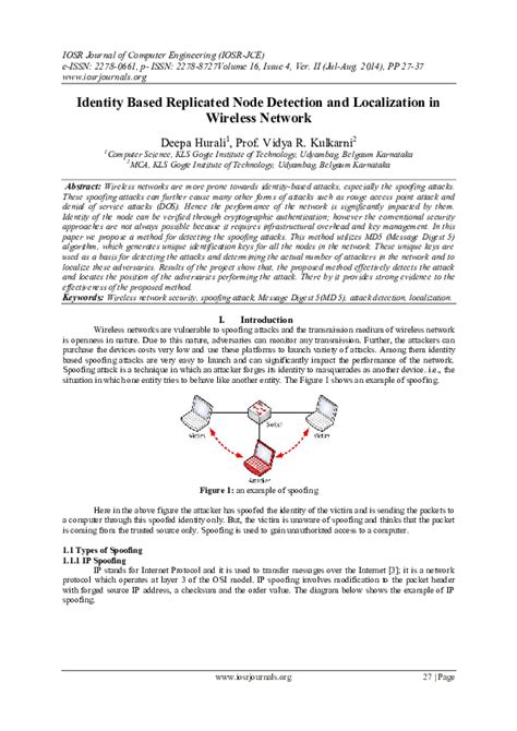 Pdf Identity Based Replicated Node Detection And Localization In Wireless Network