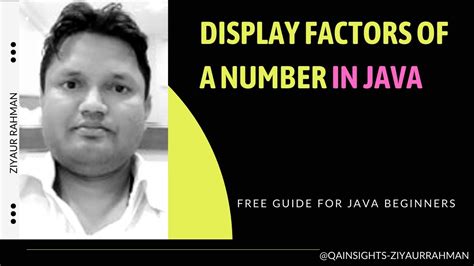 Factors Of A Number In Java Display Factors Of A Number In Java