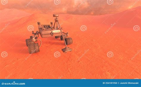 3d rendering of the planetary rover stock illustration illustration