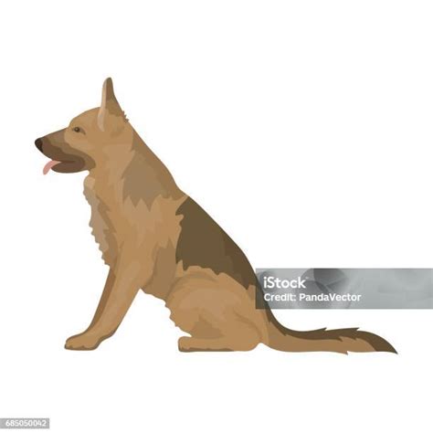 경찰은 범인을 억류에 대 한 개 감옥에 대 한 쉐 하 퍼 훈련된 드 감옥에 있는 단일 아이콘 만화 스타일 벡터 기호 재고