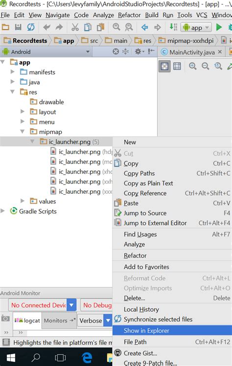 App icon doesn't show (Android Studio) - Stack Overflow
