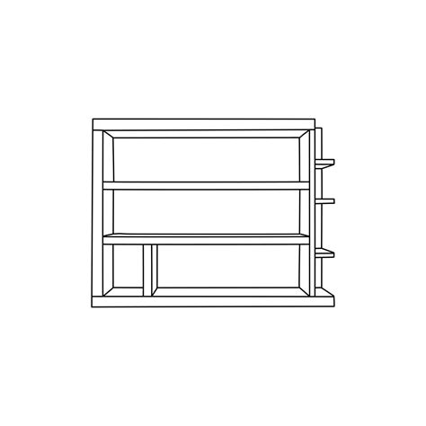 Shelf Furniture Icon Design Template Vector Symbol Sign Outline