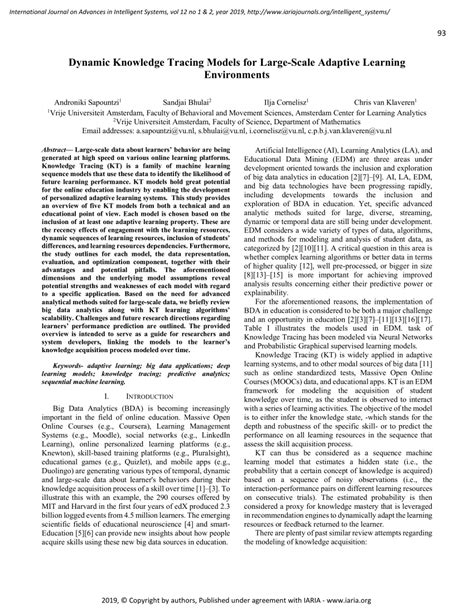Pdf Dynamic Knowledge Tracing Models For Large Scale Adaptive