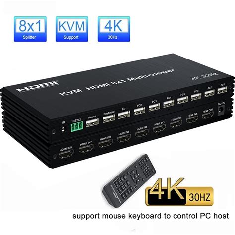 K X HDMI KVM Multi Viewer Seamless Switch Display Modes Multi Channel Video Multiplexer