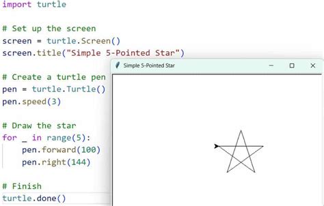 Python Turtle Draw A Star