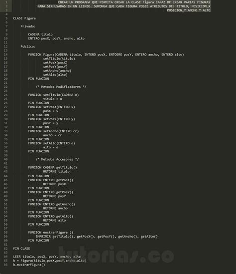 POO Pseudocodigo Clase Figura Tutorias Co