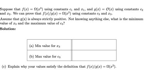 solved suppose that f x Ω x3 ﻿using constants c1 ﻿and x1