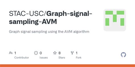 Github Stac Usc Graph Signal Sampling Avm Graph Signal Sampling Using The Avm Algorithm