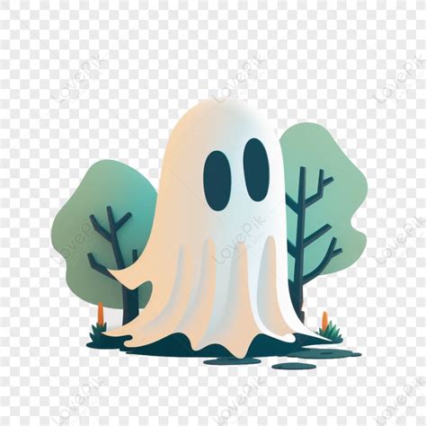 으스스하고 무서운 할로윈 장식 하얀 몸짓 유령 Png 일러스트 무료 다운로드 Lovepik