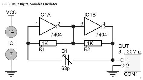 Digital Variable Oscillator Circuit Diagram