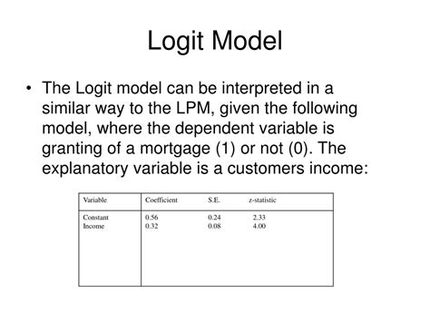 Ppt Dummy Dependent Variable Models Powerpoint Presentation Free Download Id280597