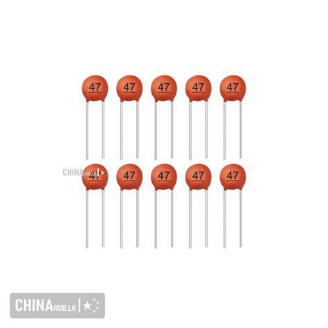 47pf Ceramic Disc Capacitor 50v 10 Pcs Pack Chinahublk