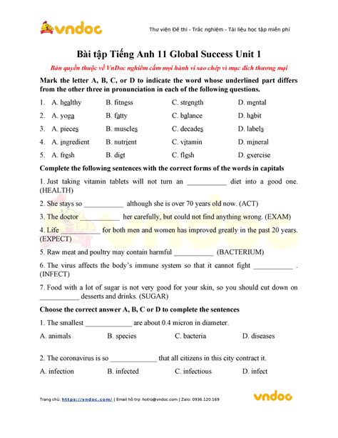 Bai tap tieng anh global success unit Bài tập Tiếng Anh Global Success Unit Bản