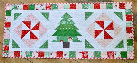 Peppermint Forest Table Runner And Quilt Pattern Quilted Table Runners Christmas Christmas