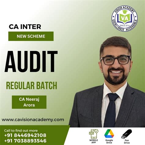 Neeraj Arora Classes I Edu 91 I Ca Inter Audit Full Course By Neeraj Arora Ca Vision Academy