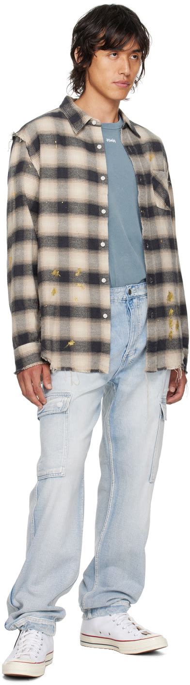 Ksubi Blue Riot Denim Cargo Pants Ksubi