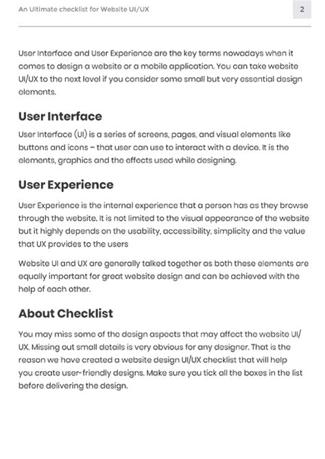 Ultimate Checklist For Website UI UX KrishaWeb