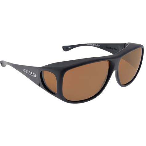 Fitover Sunglasses Aviator Matte Black Amber Lens Glaucoma Australia
