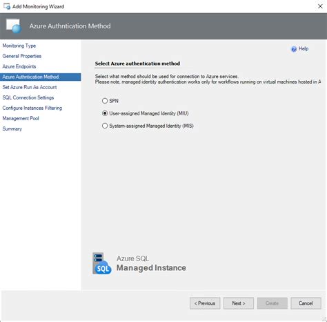 automatic monitoring template in management pack for azure sql managed