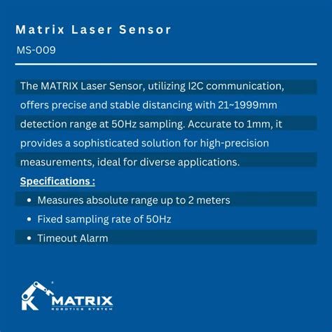 Matrix Laser Sensor Matrix Robotics