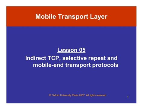Mobile Computing Indirect Tcp