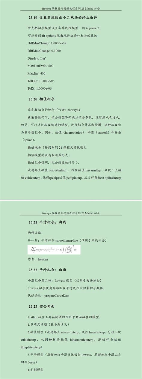Freexyn23 Matlab：拟合 哔哩哔哩 Bilibili