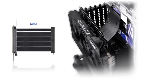 Pci E 40 Dual 90 Degree Riser Cable 130mm