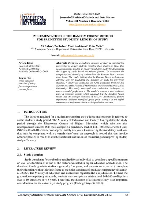 Pdf Implementation Of The Random Forest Method For Predicting
