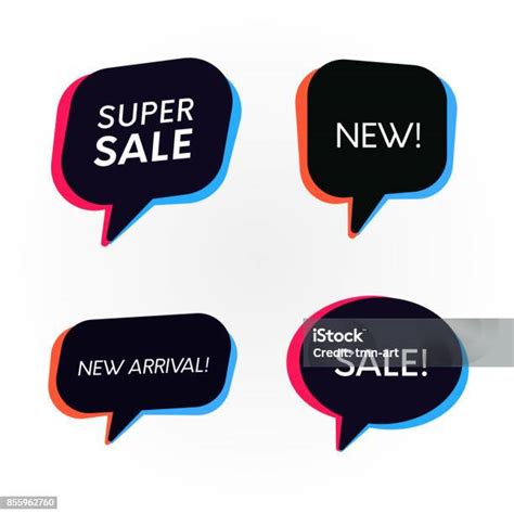 현대 프로 모션 판매 할인 배너 설정 합니다 트렌디한 기하학적 거품의 컬렉션입니다 프로 모션 요소입니다 가격에 대한 스톡 벡터 아트 및 기타 이미지 Istock
