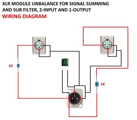 Xlr Module Unbalance For Signal Summing And Sub Filter 3 Pin 2 Input