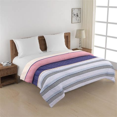 Swayam Magical Linea Striped Black And Red Double Bedsheet Wallmantra