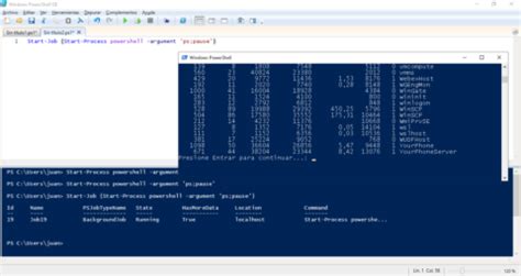 Iniciar Un Script En Segundo Plano Que Ejecute PowerShell Con Argumentos Mediante El Cmdlet