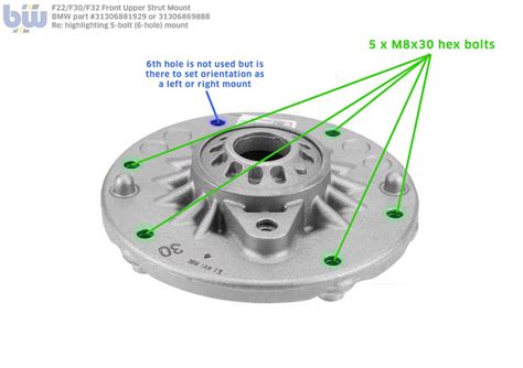 Oem 5 Bolt Front Strut Mount For Bmw F22 2 Series F30 3 Series F32 4