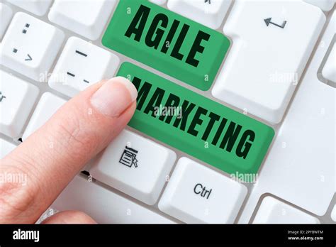Text Sign Showing Agile Marketing Business Overview Focusing Team