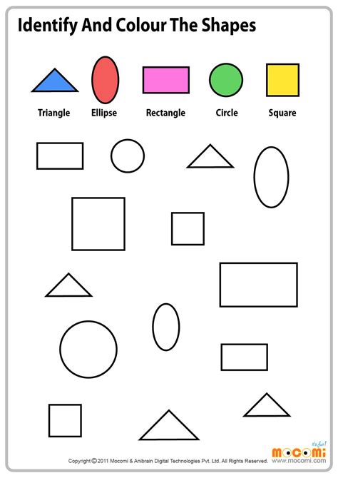 Color Shapes Worksheet