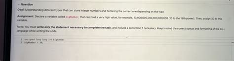 Solved Question Goal Understanding Different Types That Can Ztore