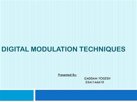 Digital Modulation Techniques Pptx Digital Audio Computer Software And Applications