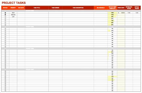Excel Of Simple Project Task List Xlsx Wps Free Templates 5 Best Images Printable To Do Blank