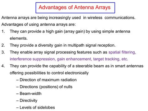 Antenna Array Basics And Analysis Nptel Ppt Pdf