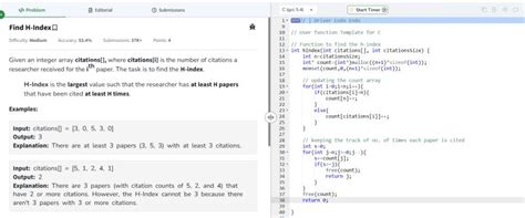 Gfg 160daysofcode Dsa Algorithm Coding Cprogramming Cpp Hindex