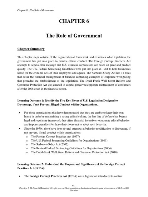 Chapter 6 Notes Pdf Sarbanesoxley Act Business