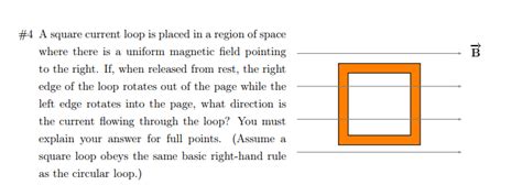 solved a square current loop is placed in a region of space