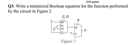 solved q3 write a minimized boolean equation for the