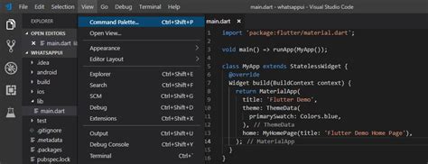 how to open dart devtools in vs code