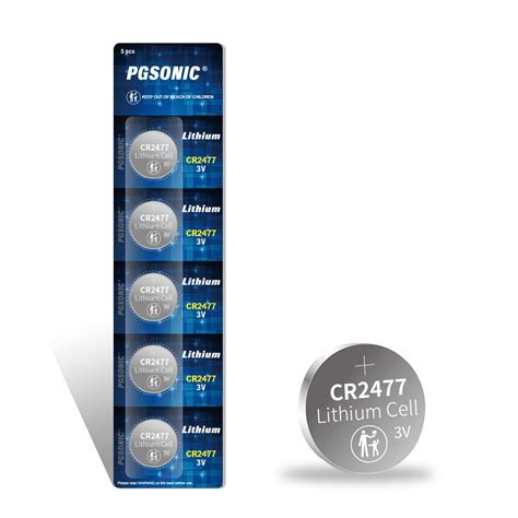 Pgsonic 5 Pack Cr2477 3 Volt Lithium Battery For Sale North Las Vegas