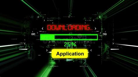 Application Download Progress Bar On The Screen Stock Image Image Of