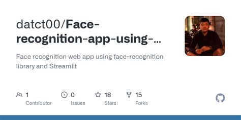 Github Datct00face Recognition App Using Streamlit Face Recognition